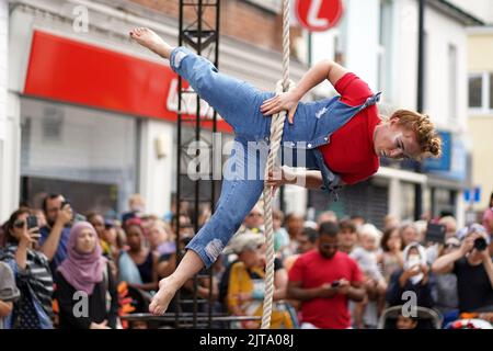 Clifton Street Festival, Cardiff. No Fit State Circus Stock Photo - Alamy