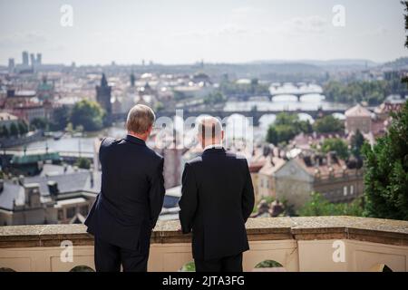 Prag, Czech Republic. 29th Aug, 2022. German Chancellor Olaf Scholz ...