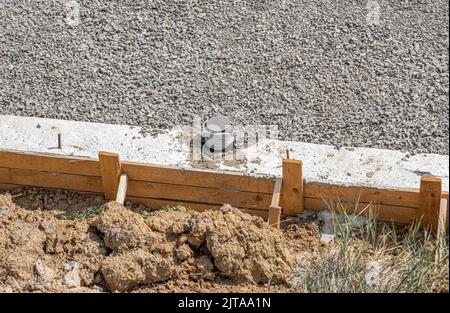 Concrete foundation and backfilling of rubble Stock Photo - Alamy