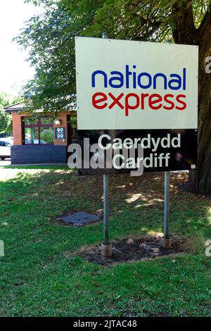 National Express coach, Sophia Gardens coach station, Cardiff. August ...