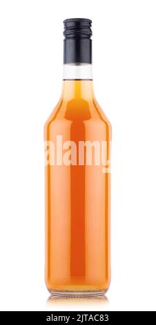 brandy cognac 500 ml bottle with no label and black pilfer cap isolated ...