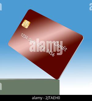 Here is a generic mock credit card with a modern design with text space ...