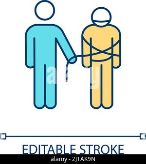 kidnapping crime color icon vector. kidnapping crime sign. isolated ...