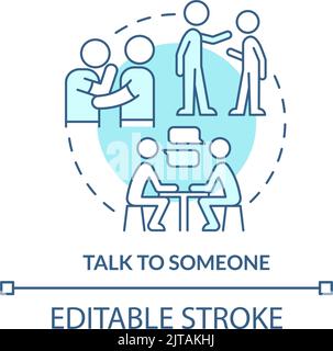 Talk to someone concept icon. Problem discussion broadcast. Friends ...