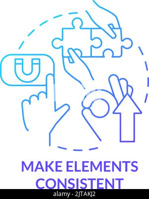 Be consistent blue gradient concept icon Stock Vector Image & Art - Alamy