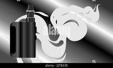 vapes metallic realistic mockups background illustration in vector ...
