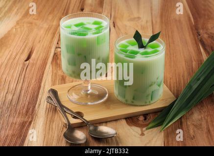 Buko Pandan is a Sweet Food Made from Jelly and Pandan Juice with Sago ...