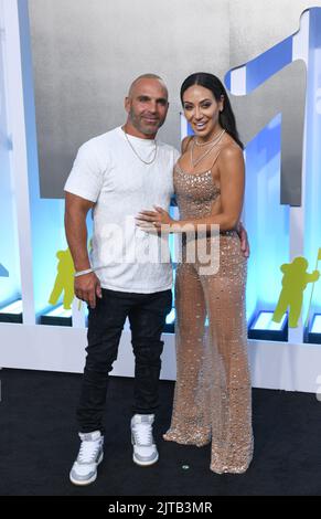 Joe Gorga and Melissa Gorga attends the 2022 MTV VMAs at Prudential ...