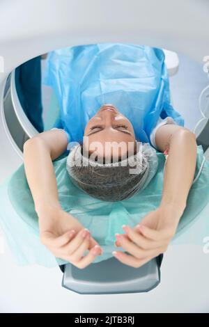 Patient was placed in the CT camera of the machine Stock Photo - Alamy