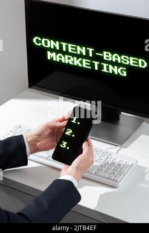 Conceptual display Content Based Marketing. Business concept ...