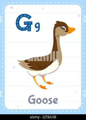 Flashcard letter G is for goose illustration Stock Vector Image & Art ...