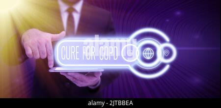 Handwriting text Cure For Copd, Internet Concept Medical treatment over ...