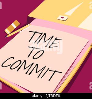 Writing displaying text Time To Commit. Conceptual photo Engagement or ...