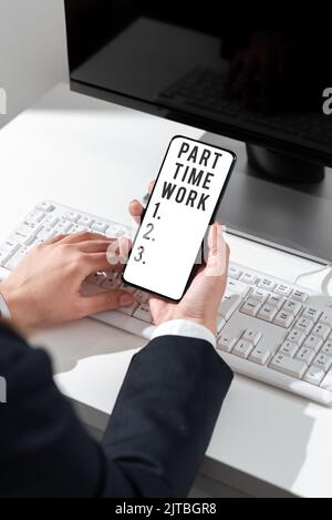 Writing displaying text Part Time Job. Conceptual photo Weekender ...