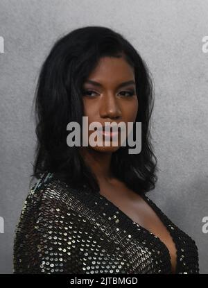 Taylor Rooks attends the 2022 MTV VMAs at Prudential Center on August ...