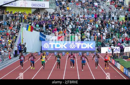 Trayvon Bromell, Christian Coleman, Oblique Seville, Akani Simbine ...