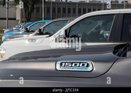 Kokomo - Circa August 2022: Ram 1500 Hemi eTorque display at a ...