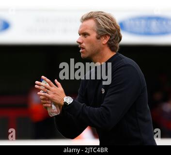 Dagenham manager Daryl McMahon during Dagenham & Redbridge vs Bromley ...