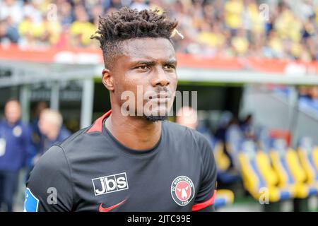 Brondby, Denmark. 29th Aug, 2022. Yousef Salech of Broendby IF seen ...