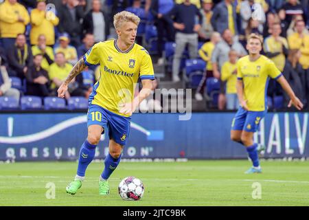 Brondby, Denmark. 29th Aug, 2022. Daniel Wass (10) of Broendby IF seen ...