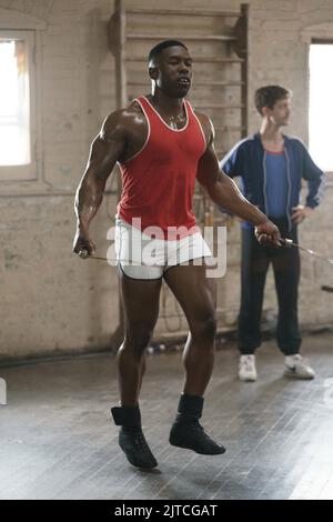 MIKE, from left: Trevante Rhodes as Mike Tyson, Harvey Keitel as Cus D ...