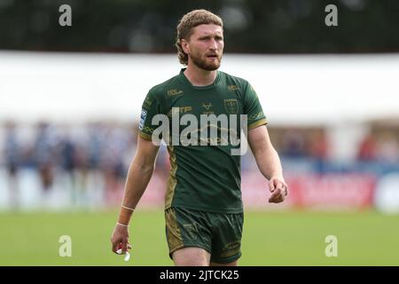 Ethan Ryan #23 of Hull KR arrives at Sewell Group Craven Park Stadium ...