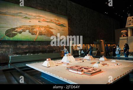 Model of Aztec City of Tenochtitlan, National Anthroplogy Museum ...