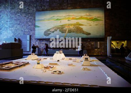 Model of Aztec City of Tenochtitlan, National Anthroplogy Museum ...