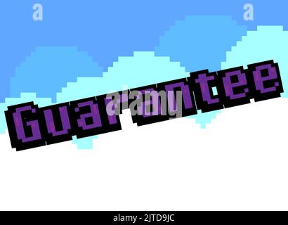 Guarantee. Pixelated word with geometric graphic background. Vector ...
