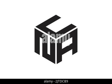 UNA Initial Monogram Letter NAU NAC Logo Design Vector Template Letter ...