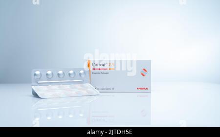CHONBURI, THAILAND-AUGUST 19, 2022 : Concor 2.5 product of Merck in ...