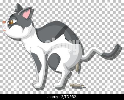 Pooping cat cartoon character illustration Stock Vector Image & Art - Alamy