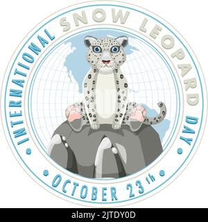 International Snow Leopard Day Banner Design illustration Stock Vector ...