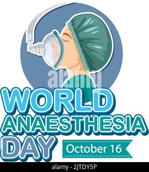 World Anaesthesia Day Logo Concept illustration Stock Vector Image ...