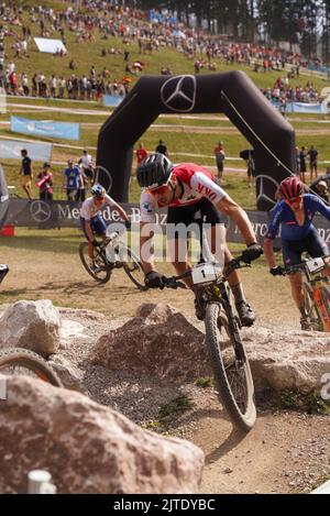 Les Gets, France. 28th Aug, 2022. BRAIDOT Luca during UCI Mountain Bike ...