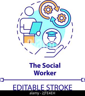 Worker social role concept icon Stock Vector Image & Art - Alamy