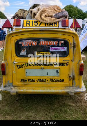 A Yellow Reliant Robin 3 wheeled car that resembles Del Boys from the ...
