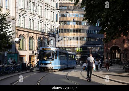 Oslo sentrum, downtown city centre, capital of Norway formerly known as ...