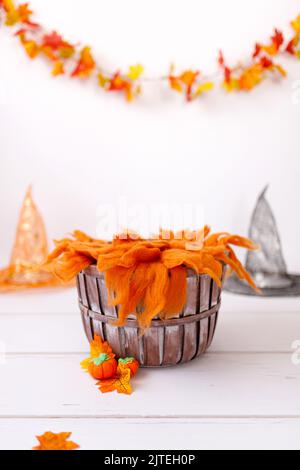 Newborn digital backdrop with fall items. Autumn background Stock Photo ...