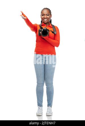 Photo of cheerful nice person arm touch chest beaming smile invite you ...