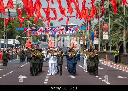August 30, 2022: Parade of Turkish military units on August 30 Victory ...