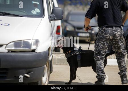 Bucharest, Romania - August 30, 2022: Officer from the Romanian customs ...
