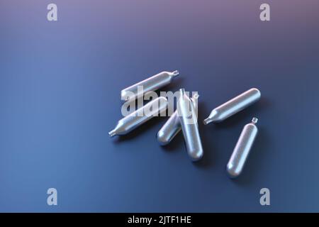 Nitrous oxide, N2O, laughing gas, molecule model and chemical formula ...