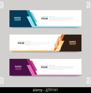 website banners in three different colors Stock Vector Image & Art - Alamy