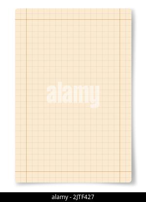 Squared paper sheet background. Yellow gold paper grid sheet background ...