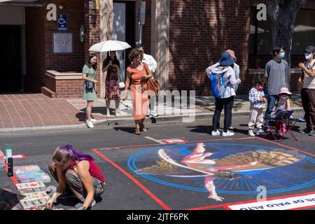 Italian Street Art at the Palo Alto Festival of the Arts Stock Photo ...