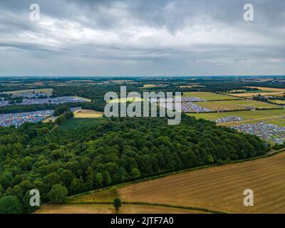 Aerial view over Leeds Festival in Bramham Park Stock Photo - Alamy