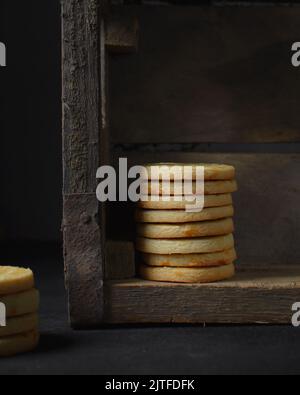 Sable Breton biscuits or stacked french butter cookies Stock Photo - Alamy