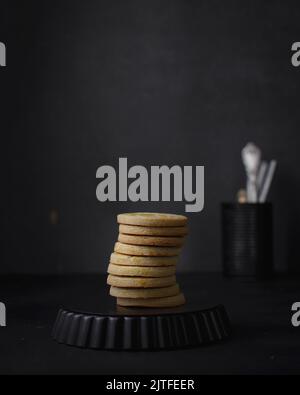 Sable Breton biscuits or stacked french butter cookies Stock Photo - Alamy