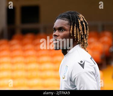 Alex Mighten of Sheffield Wednesday inspects the pitch before the game ...